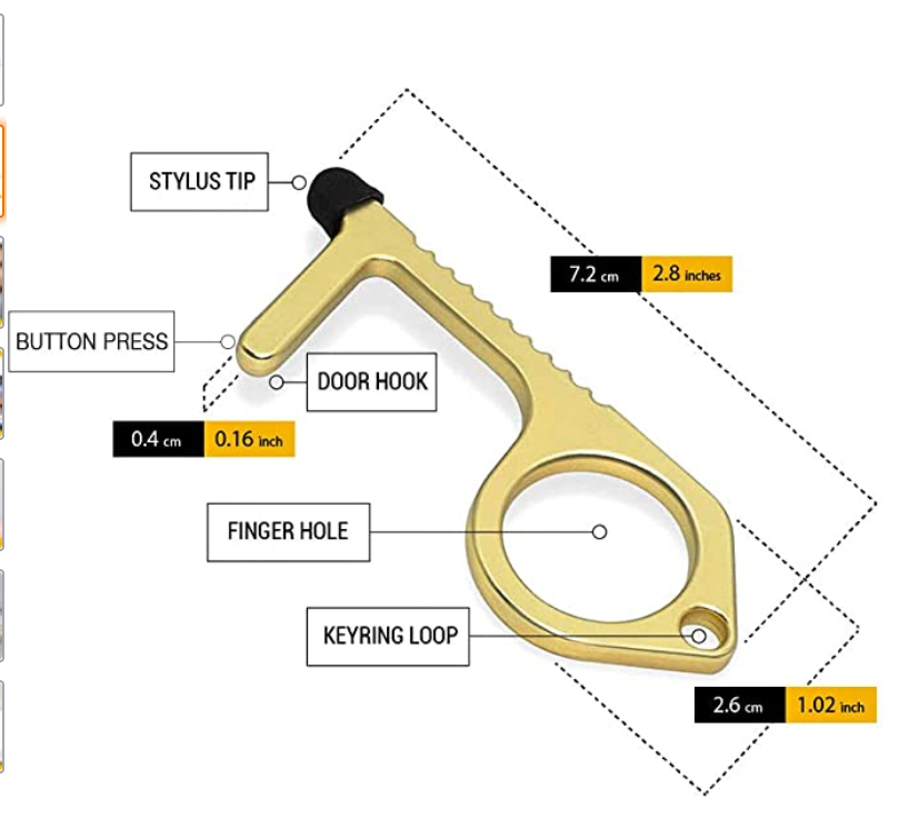 Safety key (Set of 3) for doors, ATM touchscreens – imartboutique
