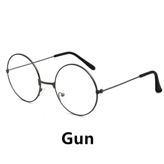 Fashion Transparent Round Glasses Transparent frame Women Spectacle My ...